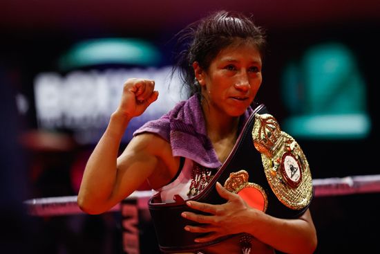 Maribel Pantera Ramirez Celebrates After Defeating Editorial Stock ...