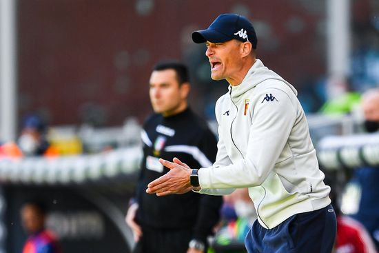 Genoas German Coach Alexander Blessin Right Editorial Stock Photo ...