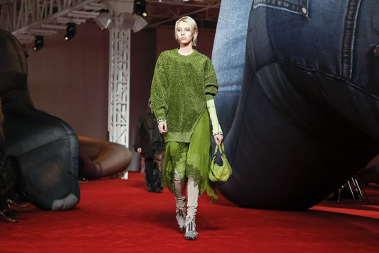 Model On Catwalk Diesel Fashion Show Editorial Stock Photo - Stock ...
