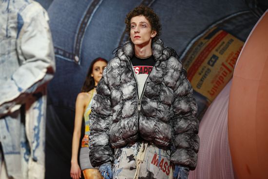 Model On Catwalk Diesel Fashion Show Editorial Stock Photo - Stock ...