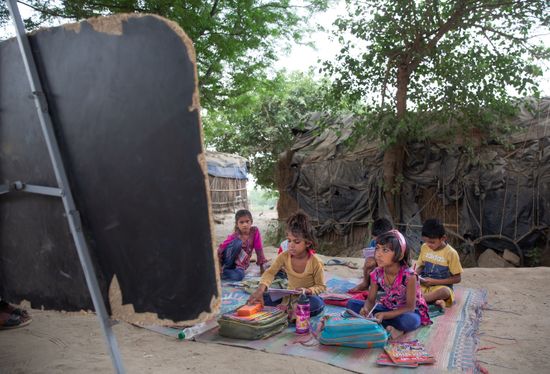 Children Study Makeshift School Under Metro Editorial Stock Photo ...