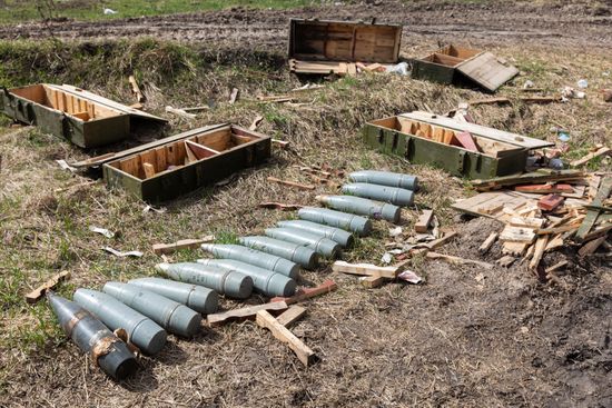 Abandoned Military Equipment Shells Empty Boxes Editorial Stock Photo ...