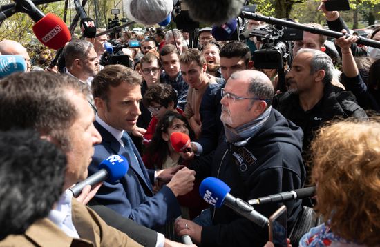 Emmanuel Macron Talking People Editorial Stock Photo - Stock Image ...