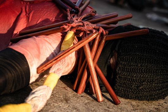 Flagellant Bloody Back Lays On Ground Editorial Stock Photo - Stock ...