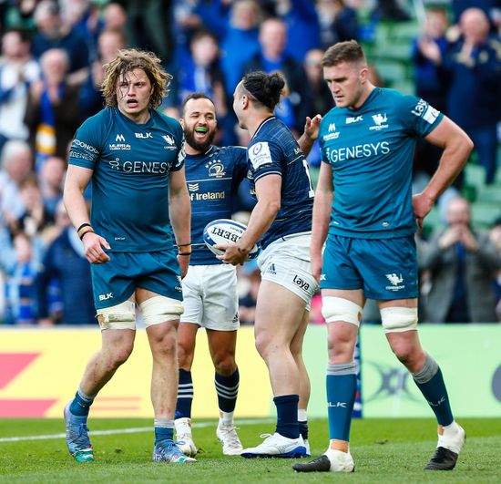 James Lowe Leinster Celebrates Scoring Try Editorial Stock Photo ...