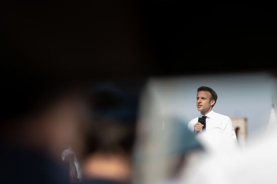 Emmanuel Macron Seen On Stage Giving Editorial Stock Photo - Stock ...