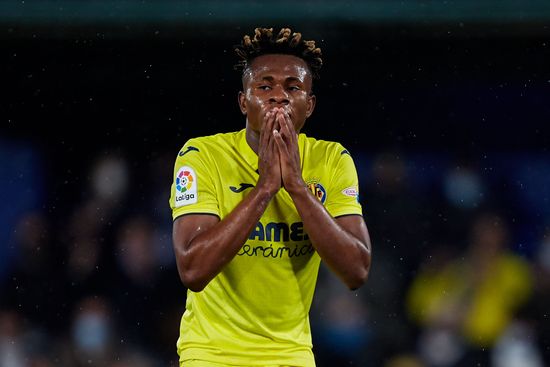 Samu Chukwueze Villarreal Cf Reacts During Editorial Stock Photo ...