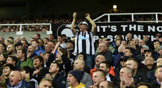 Newcastle United Supporters During Premier League Editorial Stock Photo ...