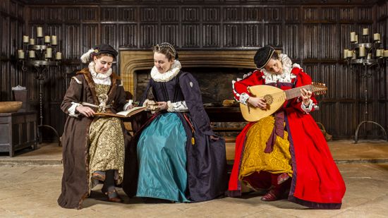 Ladies Entertaining Themselves Great Hall Historians Editorial Stock ...