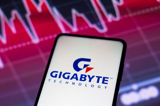 This Photo Illustration Gigabyte Technology Logo Editorial Stock Photo ...