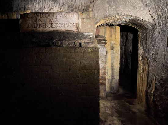 Underground Path Ancient Theater Archaeological Park Editorial Stock ...
