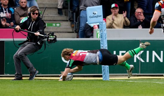 Louis Lynagh Harlequins Scores Try Which Editorial Stock Photo - Stock ...