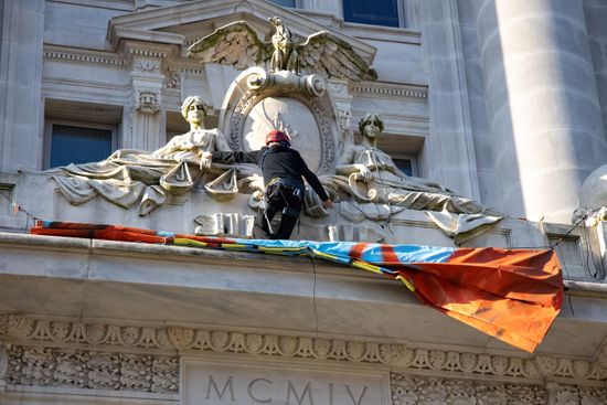 Demonstrator Extinction Rebellion Dc Scales John Editorial Stock Photo ...