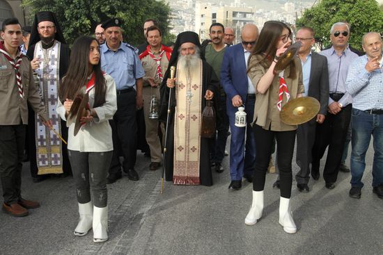 Palestinian Orthodox Christians Take Part Ceremony Editorial Stock ...