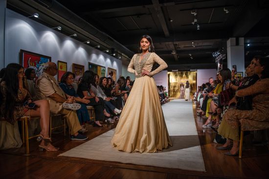 Model Walks On Ramp Showcasing Designer Editorial Stock Photo - Stock ...