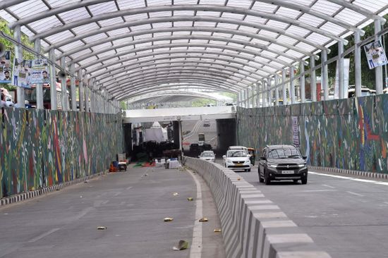 View Ashram Chowk Underpass Now Opened Editorial Stock Photo - Stock ...