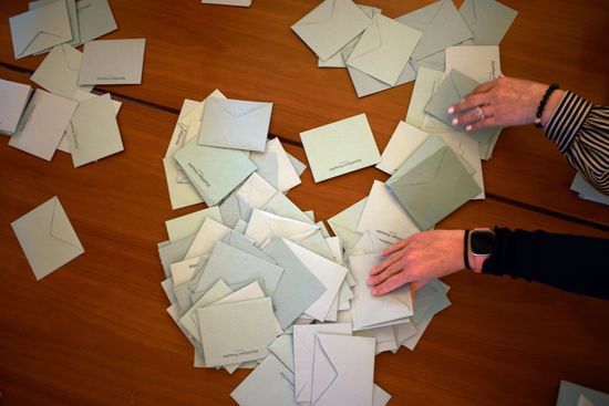 People Begin Count Ballot Papers Counting Editorial Stock Photo - Stock ...