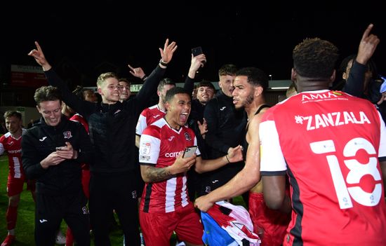 Josh Coley Exeter City Celebrates Promotion Editorial Stock Photo ...