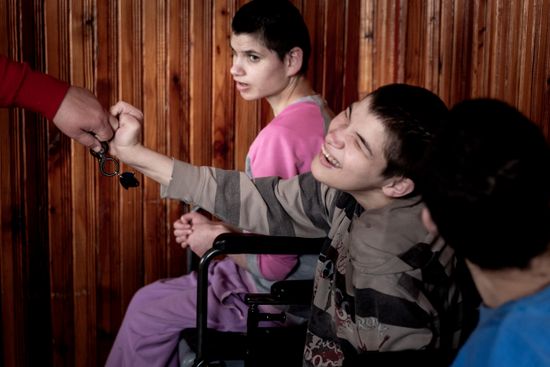 Ukrainian Girls Learning Disabilities Smile They Editorial Stock Photo ...