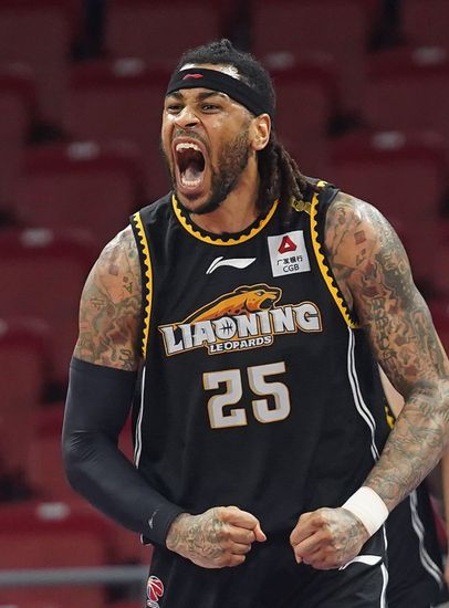Eric Moreland Liaoning Flying Leopards Celebrates Editorial Stock Photo ...