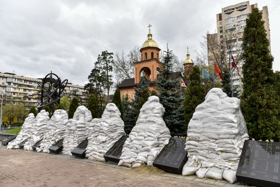 Monuments Heroes Chernobyl Covered Sand Bags Editorial Stock Photo ...