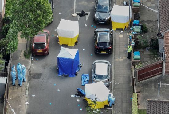 Police Evidence Tents Seen Street Outside Editorial Stock Photo - Stock ...