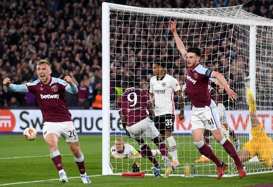 Jarrod Bowen L Declan Rice R Editorial Stock Photo - Stock Image ...