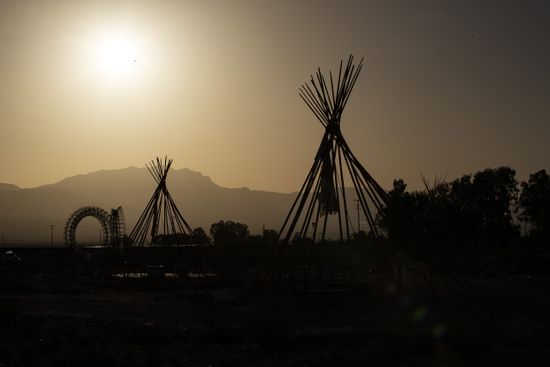 Tepee Tipi Structures Town Nipton California Editorial Stock Photo ...