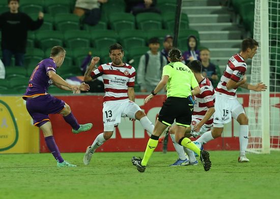 Tyler Vecchio Perth Glory Has Shot Editorial Stock Photo - Stock Image ...