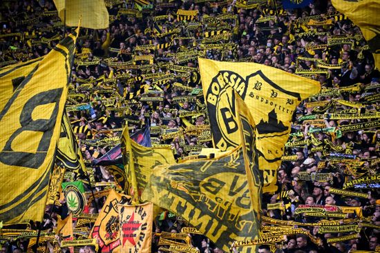 Dortmund Supporters South Stands Cheer On Editorial Stock Photo - Stock ...
