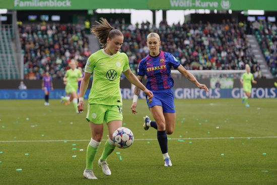 Ewa Pajor 17 Wolfsburg Maria Leon Editorial Stock Photo - Stock Image ...