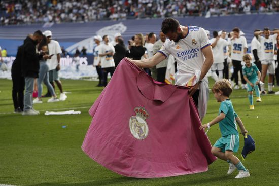 Real Madrids Defender Nacho Celebrates After Editorial Stock Photo ...