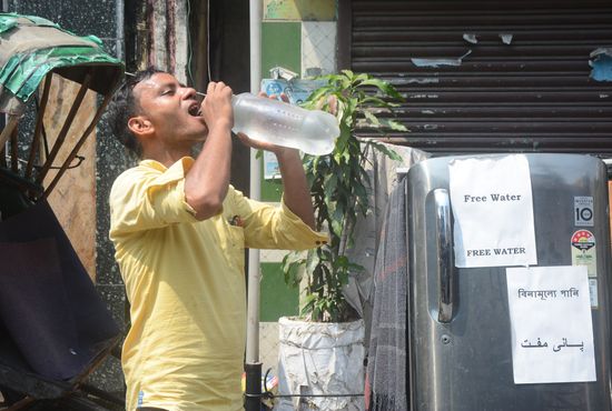 Man Drinking Cold Water Freeze Which Editorial Stock Photo - Stock ...