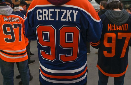 Fans Wearing Oilers Jersey Number 97 Editorial Stock Photo - Stock ...