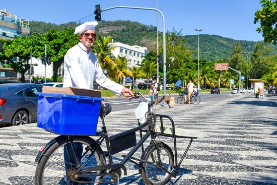 Brazilian Man Dressed Chef Selling Food Editorial Stock Photo - Stock ...