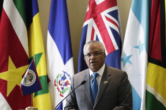 Minister Foreign Affairs Belize Eamon Courtenay Editorial Stock Photo ...