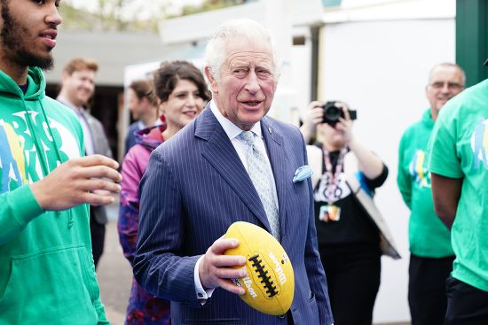Prince Charles Holding American Football During Editorial Stock Photo ...