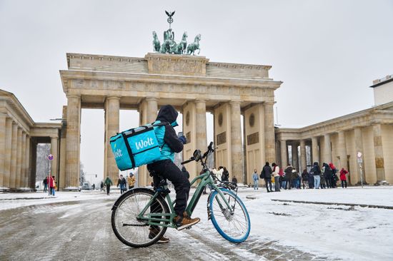 Delivery Driver Delivery Service Wolt Brandenburg Editorial Stock Photo ...
