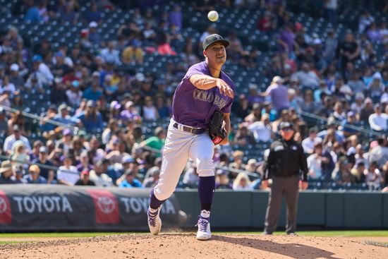 Colorado Pitcher Robert Stephenson 29 Throws Editorial Stock Photo ...