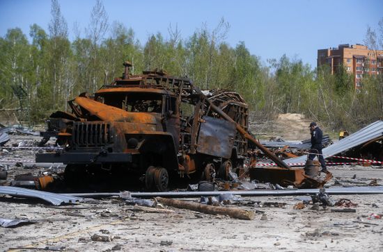 Destroyed Military Vehicles Seen After Battles Editorial Stock Photo ...