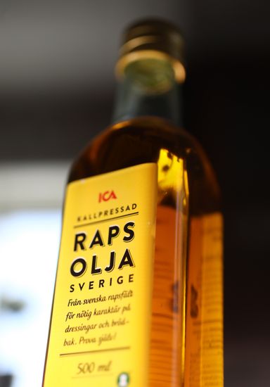 Rapeseed Oil Swedish Rapsolja Swedish Rapeseed Editorial Stock Photo ...