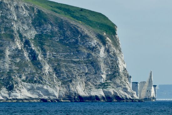 High Chalk Cliffs Ballard Down By Editorial Stock Photo - Stock Image ...