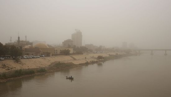 Dust Storm Covers Capital City Baghdad Editorial Stock Photo - Stock ...