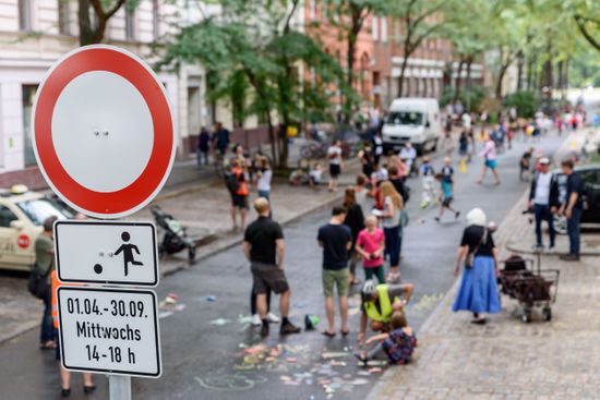 Berlins First Temporary Play Street Closed Editorial Stock Photo ...