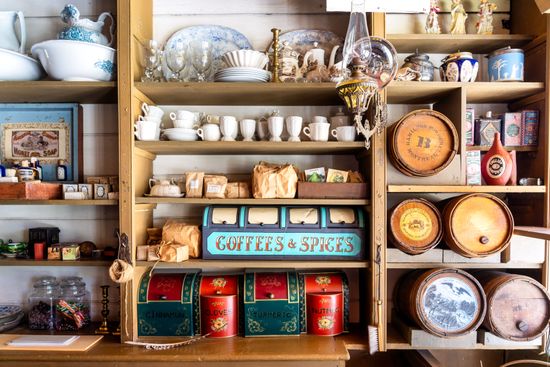 Diverse Antique Items Shown Colonial Store Editorial Stock Photo ...