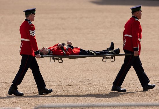 Soldier Stretchered Off After Fainting During Editorial Stock Photo ...