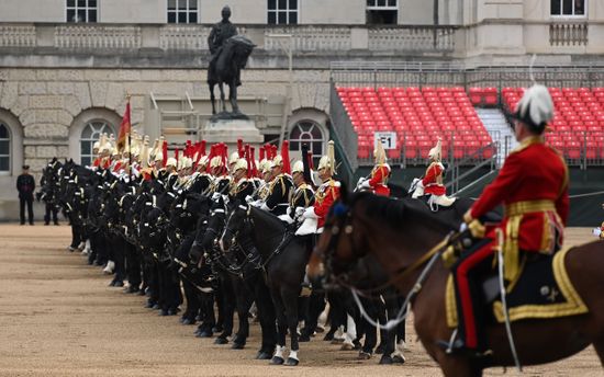 Household Cavalry Line During State Opening Editorial Stock Photo ...