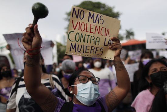 Feminist Groups Protest Front Attorney Generals Editorial Stock Photo