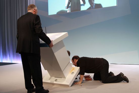 Fitting Lectern On Stage Editorial Stock Photo - Stock Image | Shutterstock