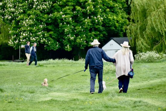 People Walking On Cookham Moor By Editorial Stock Photo - Stock Image ...
